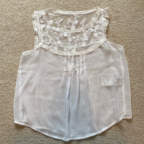 Gilly Hicks | Tops | Nwt Gilly Hicks Sheer Sleeveless Lace Top | Poshmark